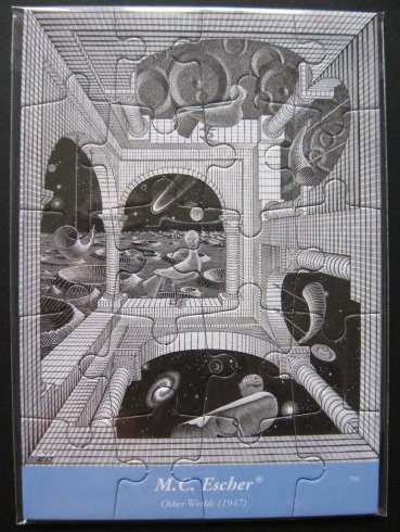 JIGSAWS AND PUZZLES OF ARTWORK BY ARTIST MC ESCHER